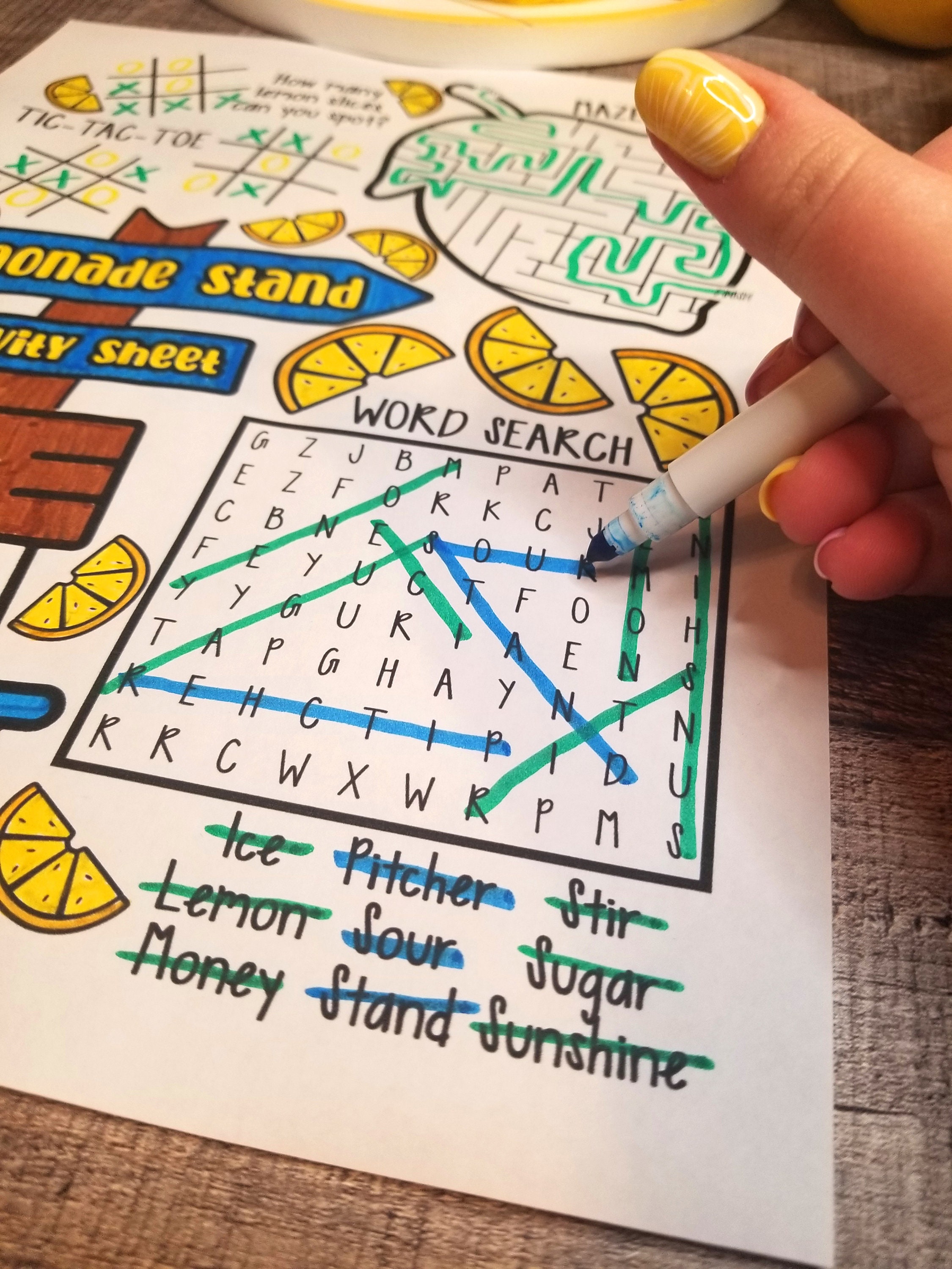 Lemonade Stand Activity Sheet, Kids Activities, Waiting Room Activities ...