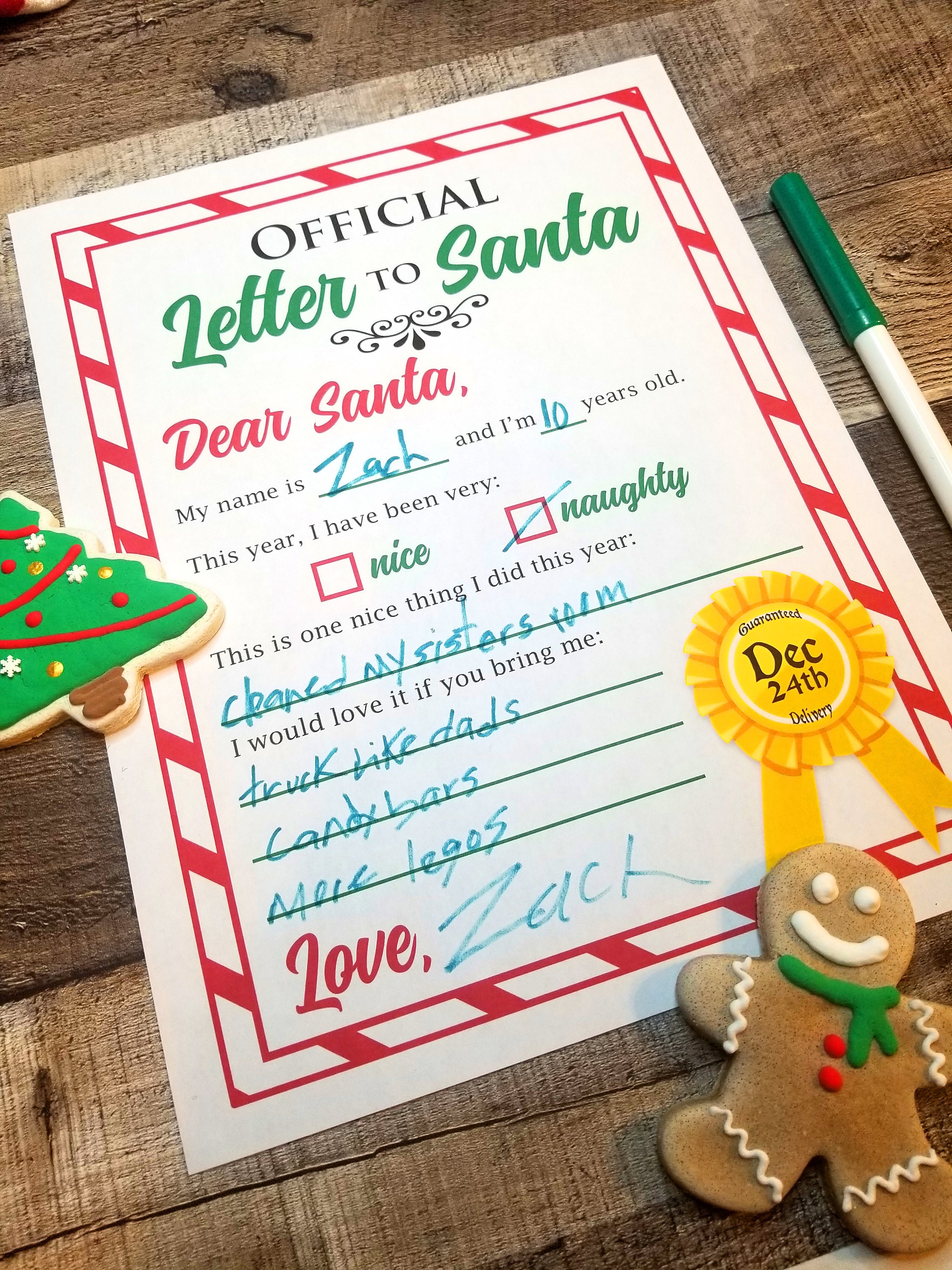 Carta imprimible a Santa Carta de Santa PDF Kit de cartas de - Etsy México
