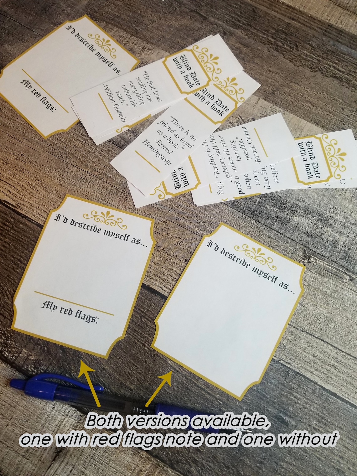 Blind Date With a Book Printable Set, Book Labels, Book Lovers Gift ...