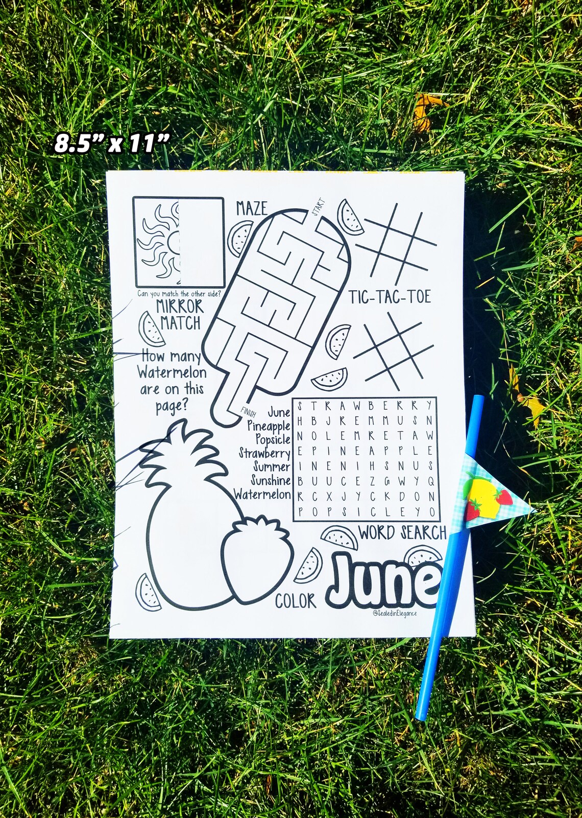 June Summer Fun Activity Sheets, Kids Activities, Waiting Room ...