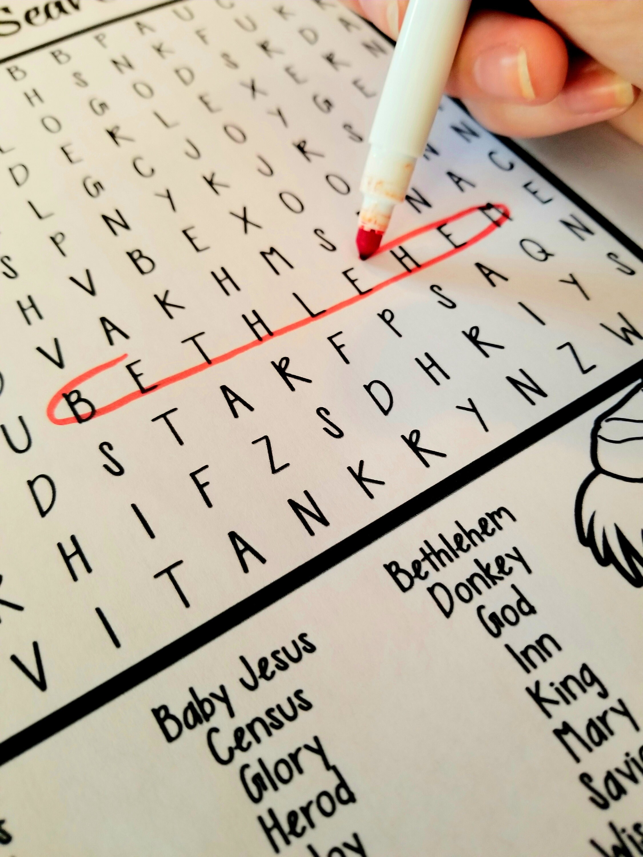 Nativity Christmas Word Search, Religious Christmas Activity, Religious ...