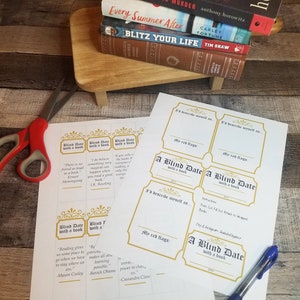 Blind Date With a Book Printable Set, Book Labels, Book Lovers Gift ...