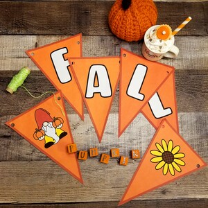 Printable Fall Bunting Flags, Instant Download, Thanksgiving Bunting ...