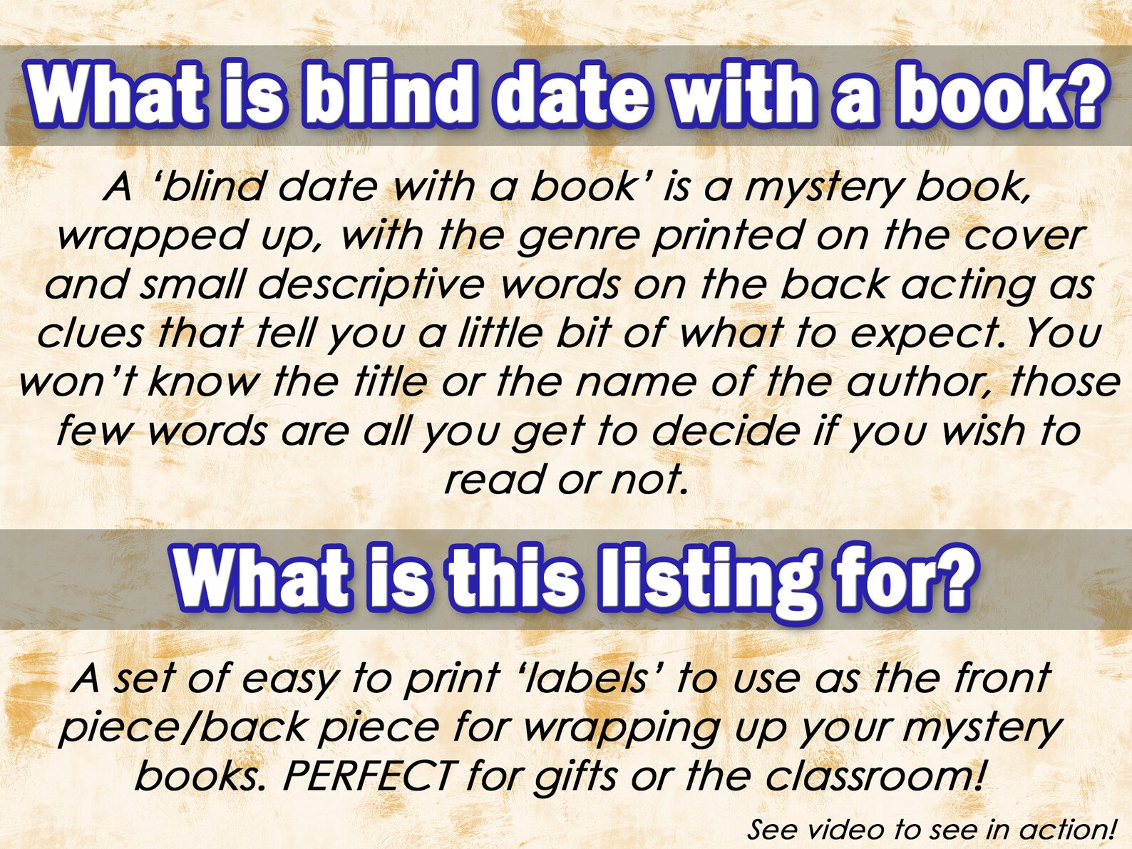 Blind Date With a Book Printable Set, Book Labels, Book Lovers Gift ...