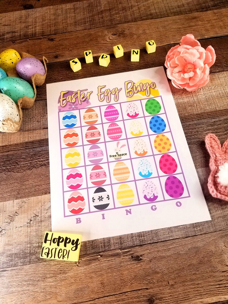 Printable Easter Egg Bingo Set, Easter Games, Instant Download, PDF ...