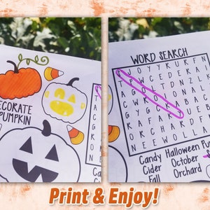 October Spooky Activity Sheet, Fall Kids Activities, Halloween ...