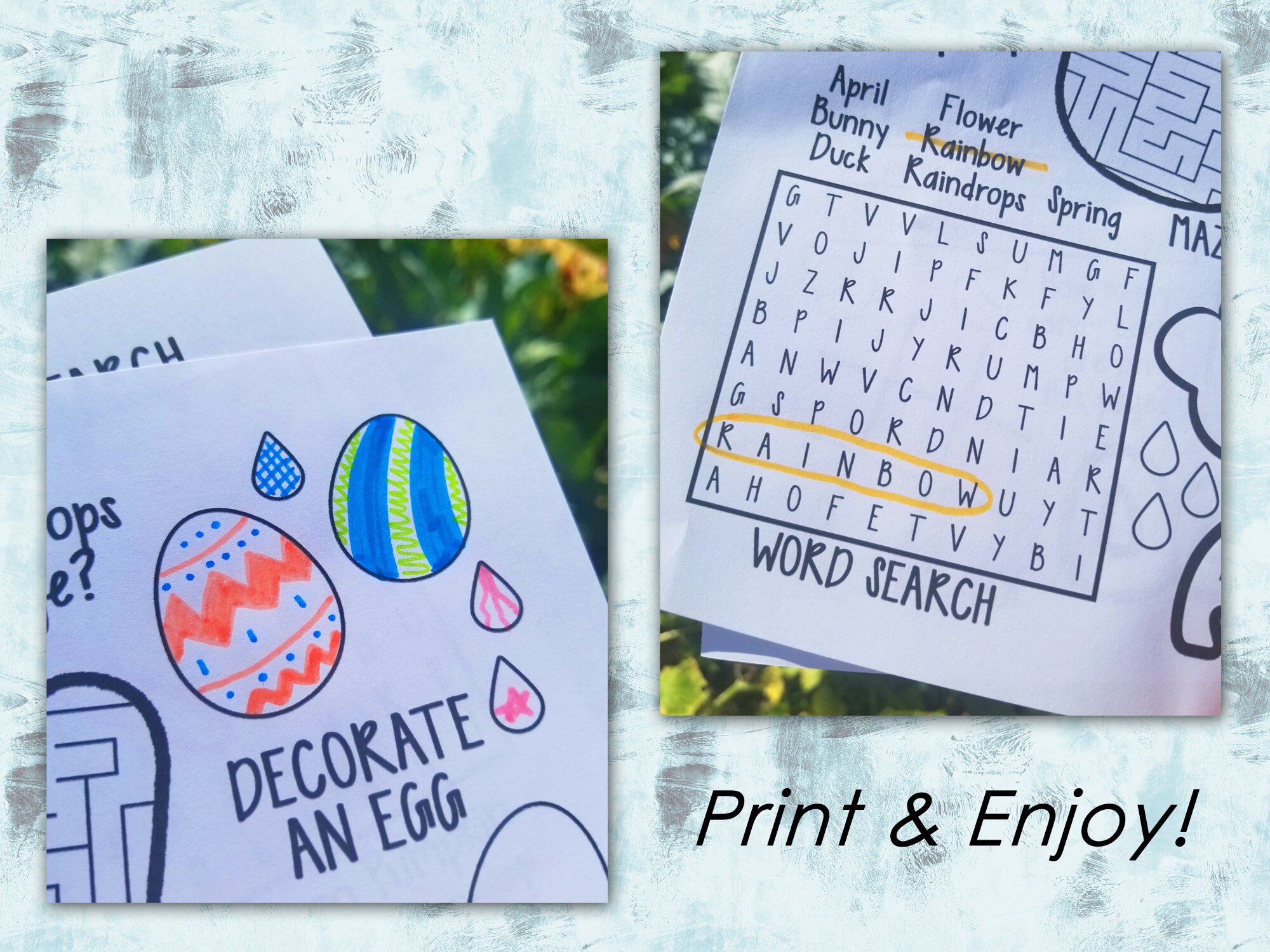 April Spring Fun Activity Sheets, Kids Activities, Waiting Room ...