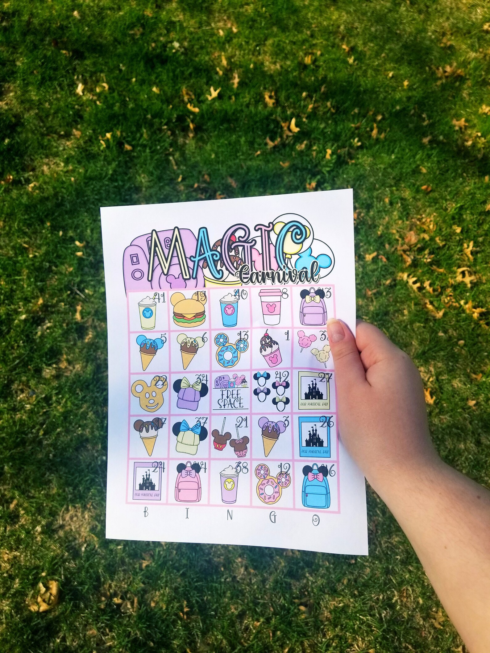 Magic Carnival Bingo Set Magical World Bingo Set Magical - Etsy