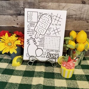 June Summer Fun Activity Sheets, Kids Activities, Waiting Room ...