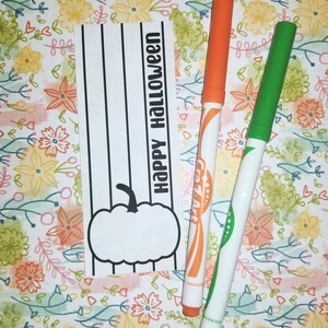 Halloween Color-your-own Bookmarks, Teacher Printable, Instant Download ...