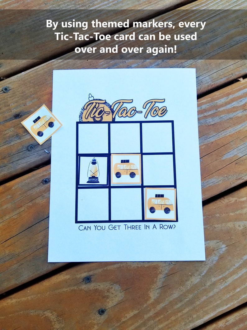Camping Themed Tic-tac-toe Game, Printable Camping Tic-tac-toe, Camping ...