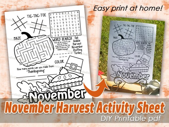 Harvest Garden Maze Printable