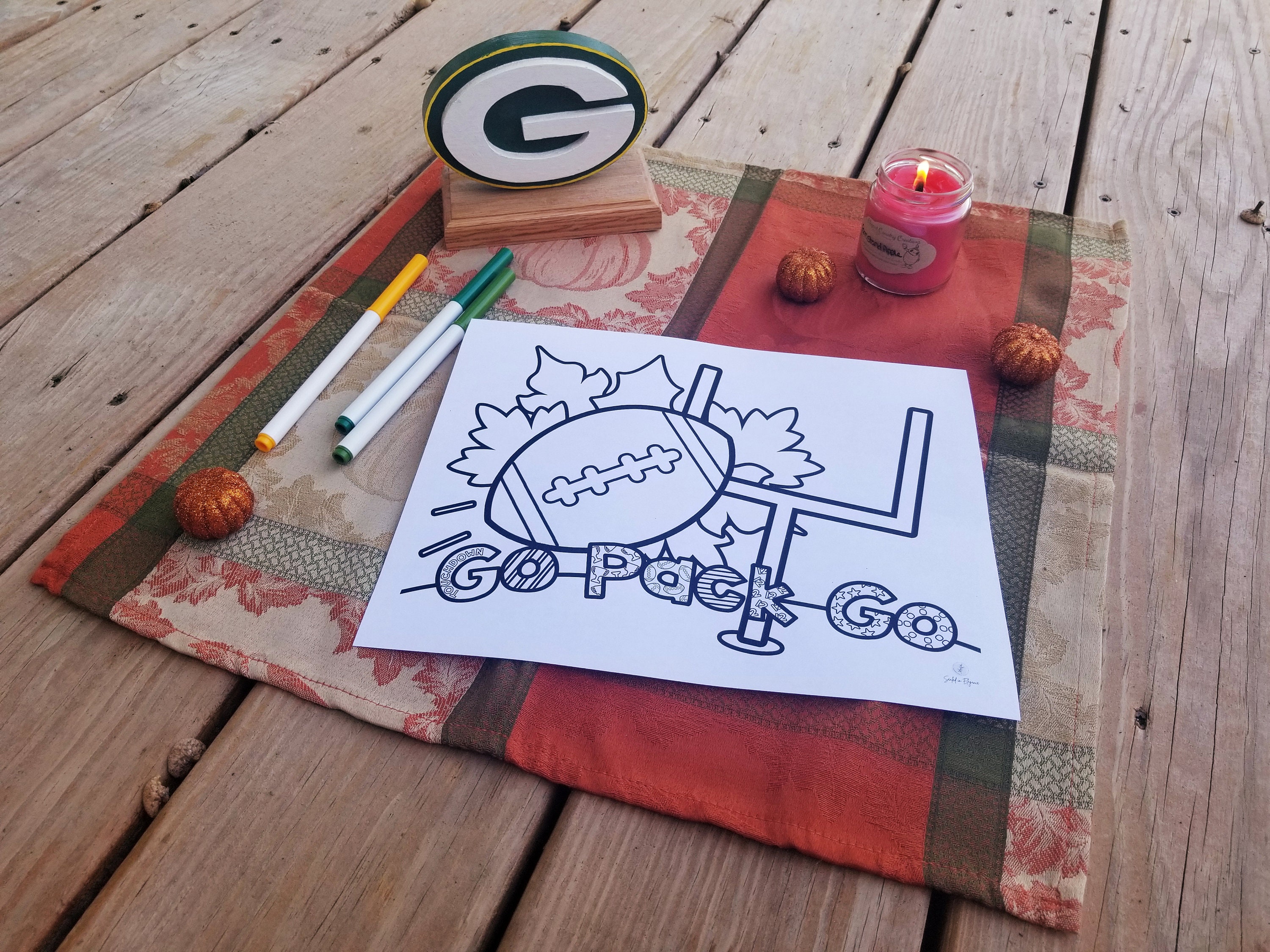 Go Pack Go Football Coloring Page, Football Coloring Page, Kids ...