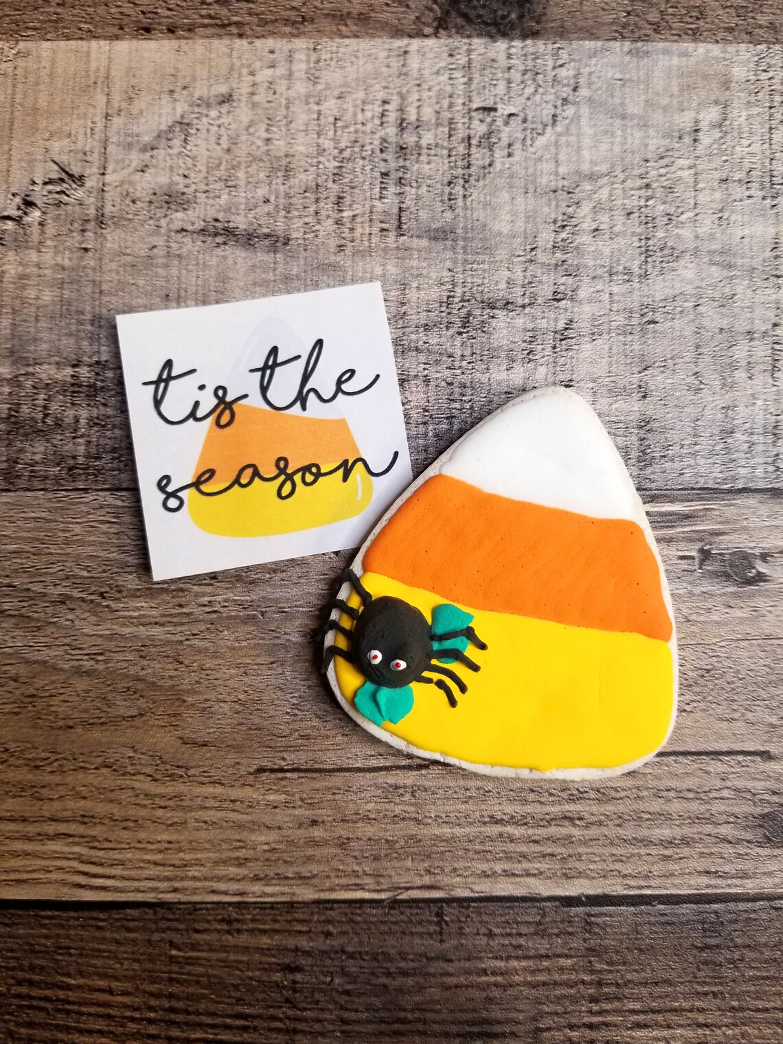 Printable Candy Corn Cookie Tags, 2" Square Cookie Tags, Halloween Gift ...