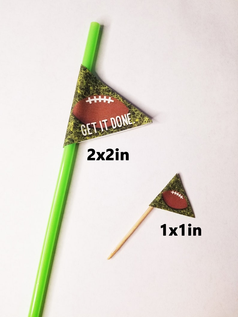 Football Cupcake Flags, PDF Printable, DIY, Cupcake Toppers, Sports ...