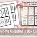 Color-me Valentine's Day Cards, PDF, DIY Valentines, Kids Crafts ...