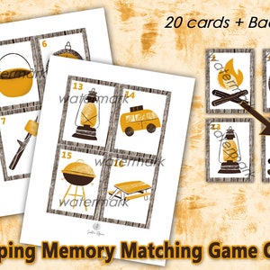 Camping Themed Game Set Kids Party Games Camp Out Themed | Etsy