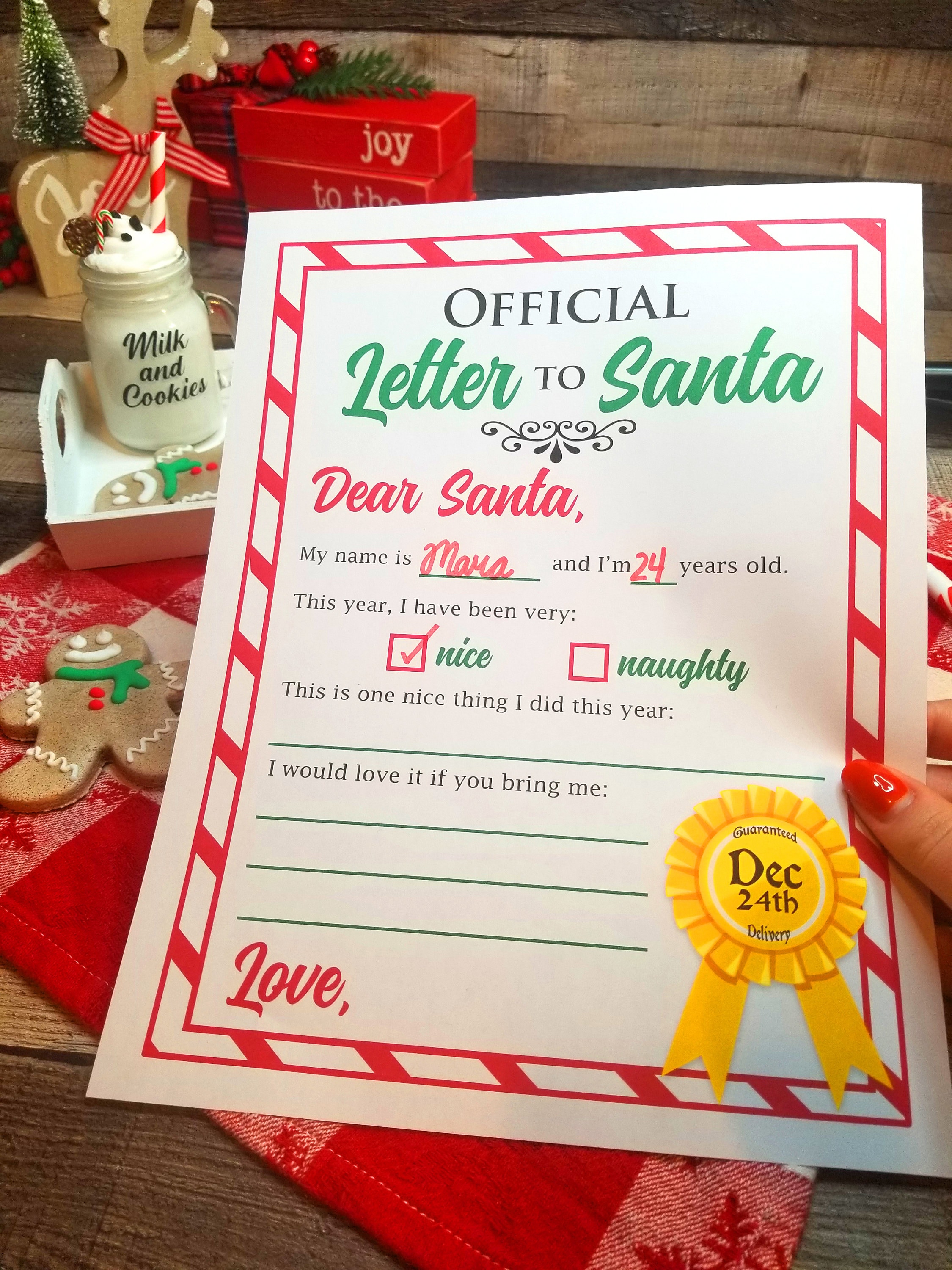 Carta imprimible a Santa Carta de Santa PDF Kit de cartas de - Etsy México