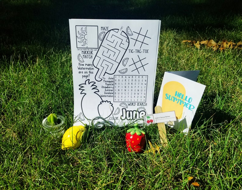 June Summer Fun Activity Sheets, Kids Activities, Waiting Room ...
