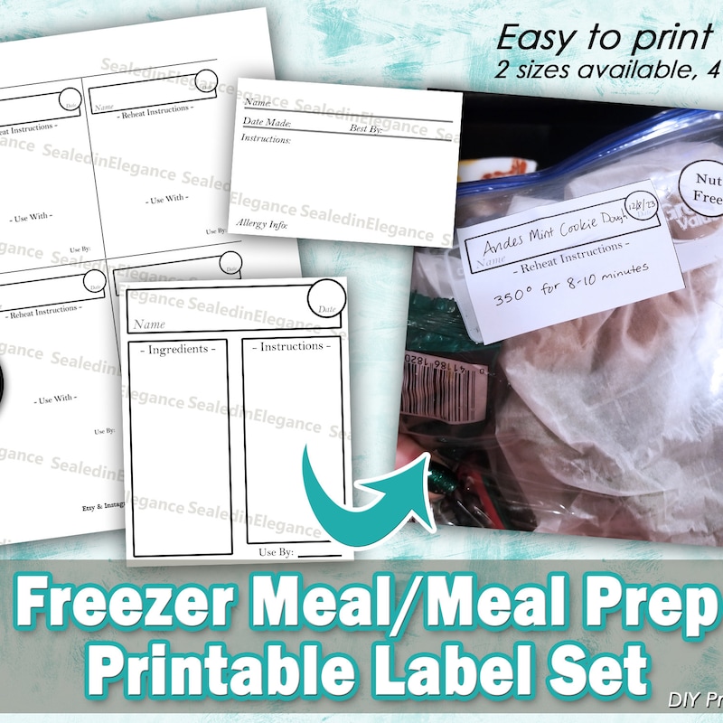 Freezer Meal Labels - Etsy