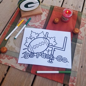 Go Pack Go Football Coloring Page, Football Coloring Page, Kids ...