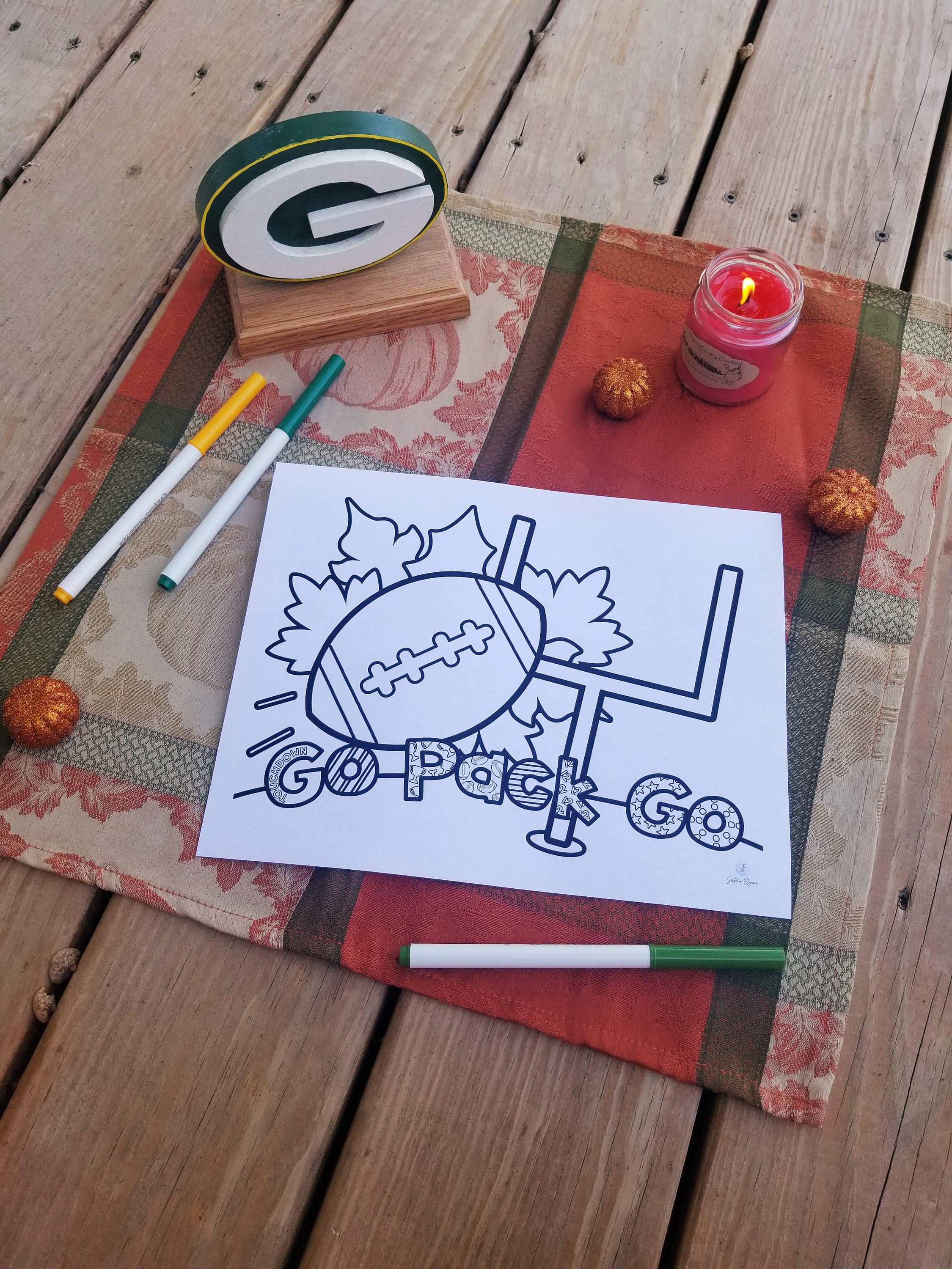 Go Pack Go Football Coloring Page, Football Coloring Page, Kids ...