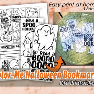 Halloween Color-your-own Bookmarks, Teacher Printable, Instant Download ...