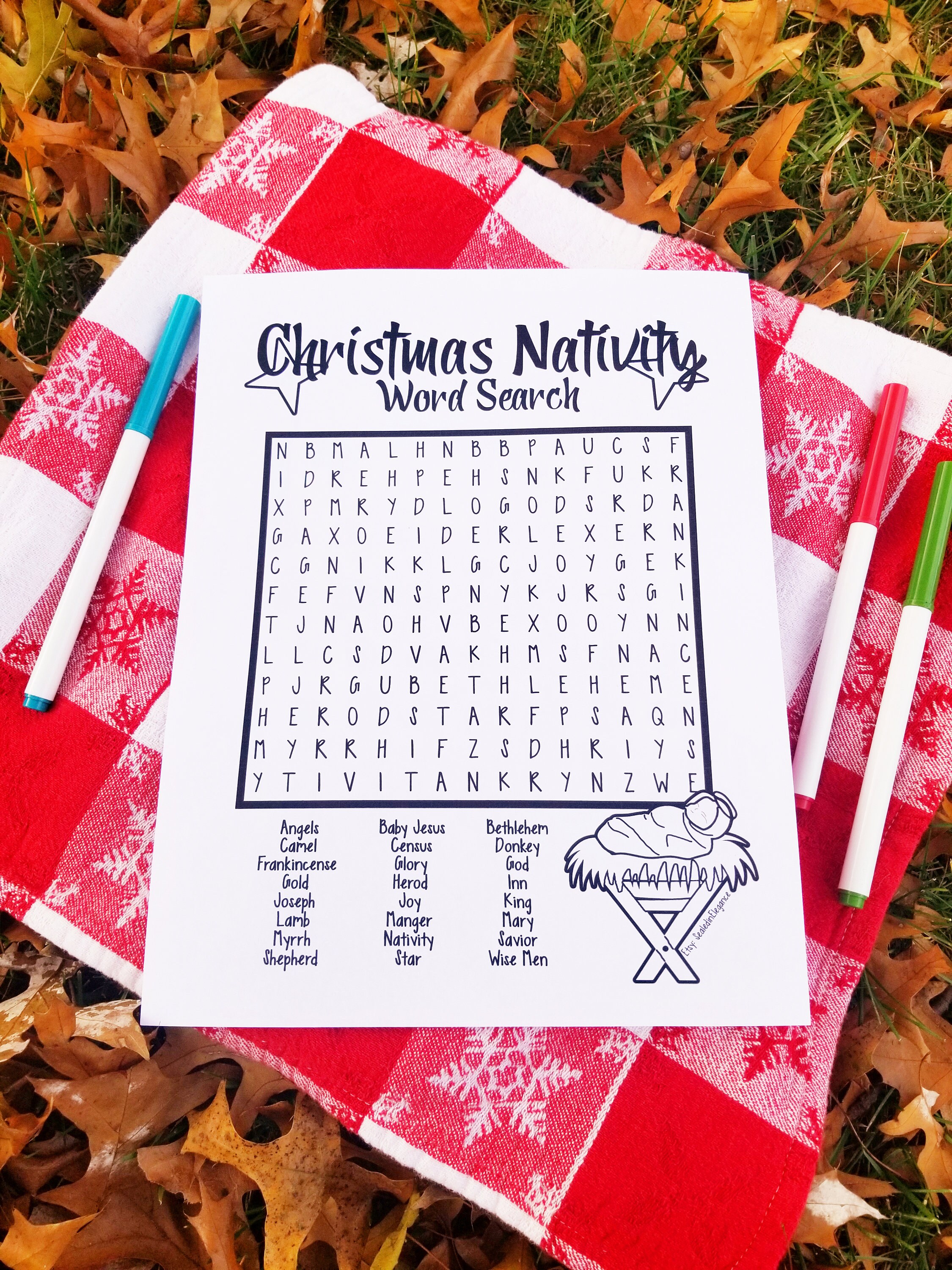 Nativity Christmas Word Search, Religious Christmas Activity, Religious ...