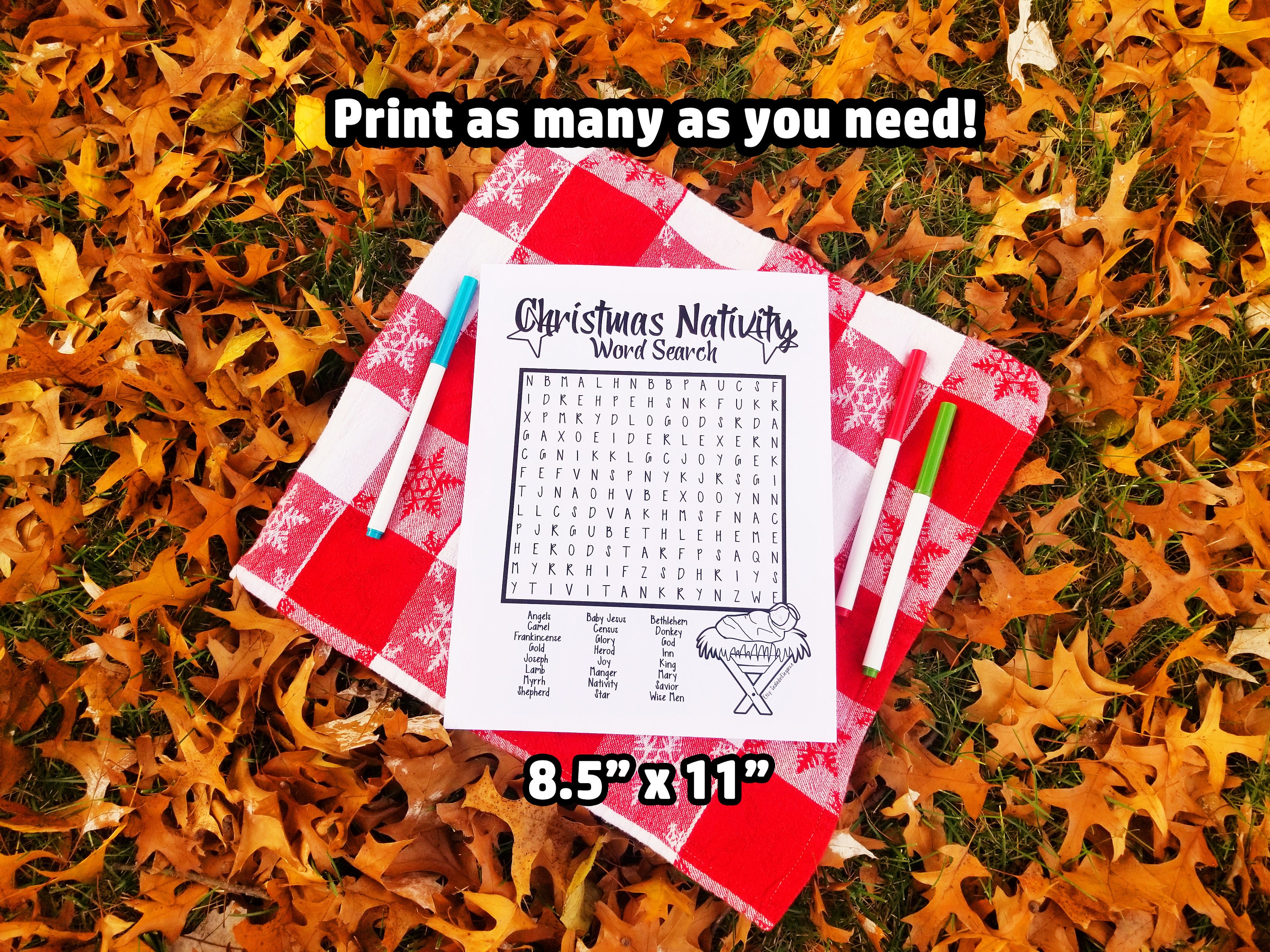 Nativity Christmas Word Search, Religious Christmas Activity, Religious ...