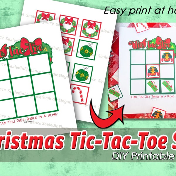 Christmas Tic Tac Toe Game - Etsy