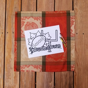 Football Touchdown Coloring Page, Fall Coloring Page, Tailgate Coloring ...