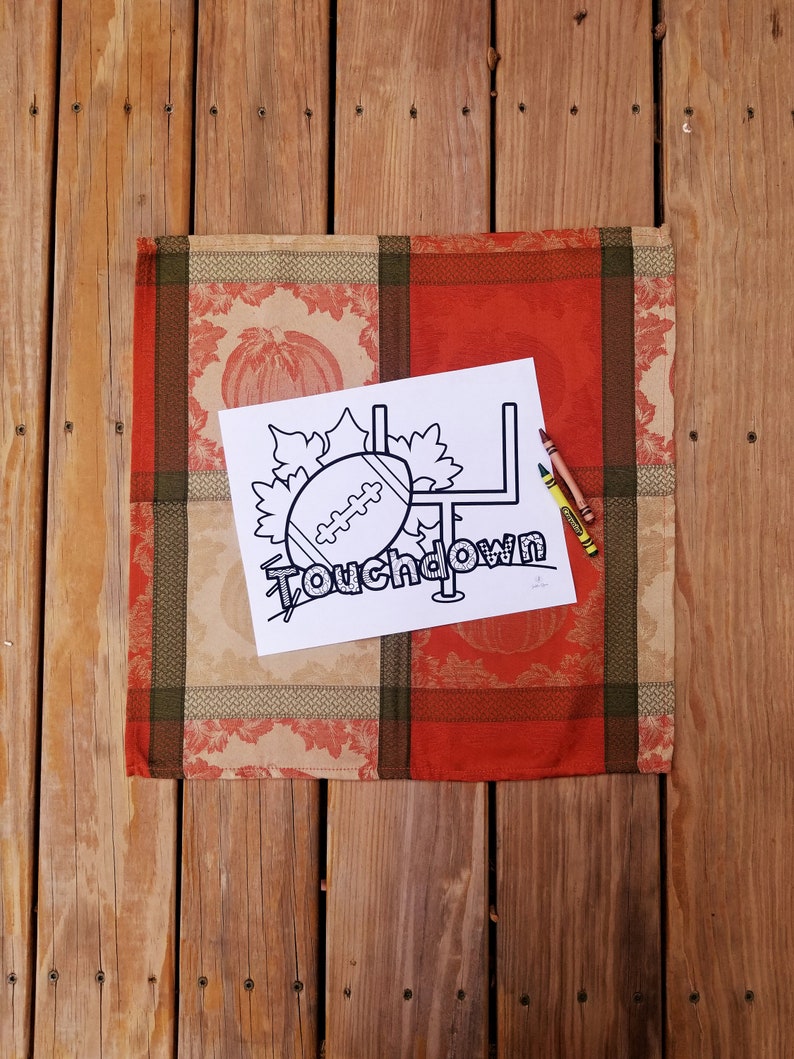 Football Touchdown Coloring Page, Fall Coloring Page, Tailgate Coloring ...