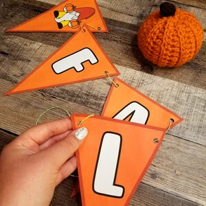 Printable Fall Bunting Flags, Instant Download, Thanksgiving Bunting ...