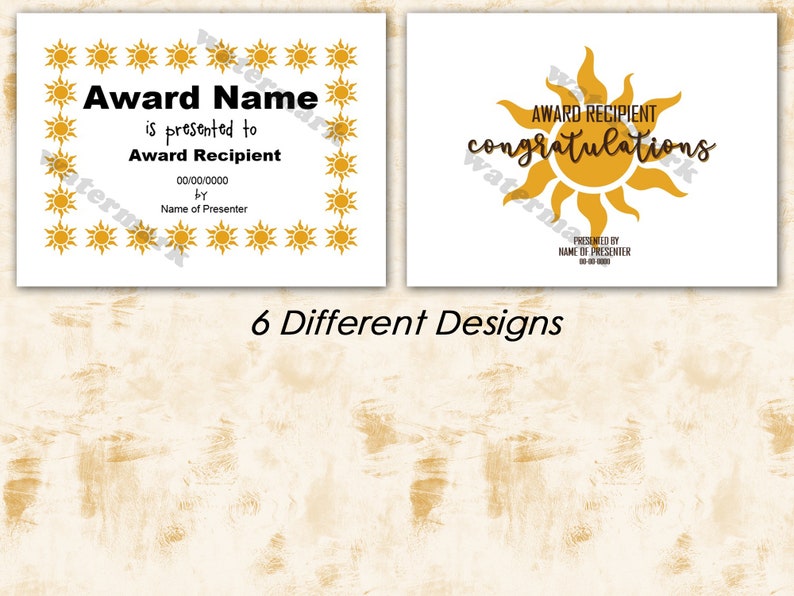 Camping Summer Themed Certificate Award Word Doc Templates, Word ...