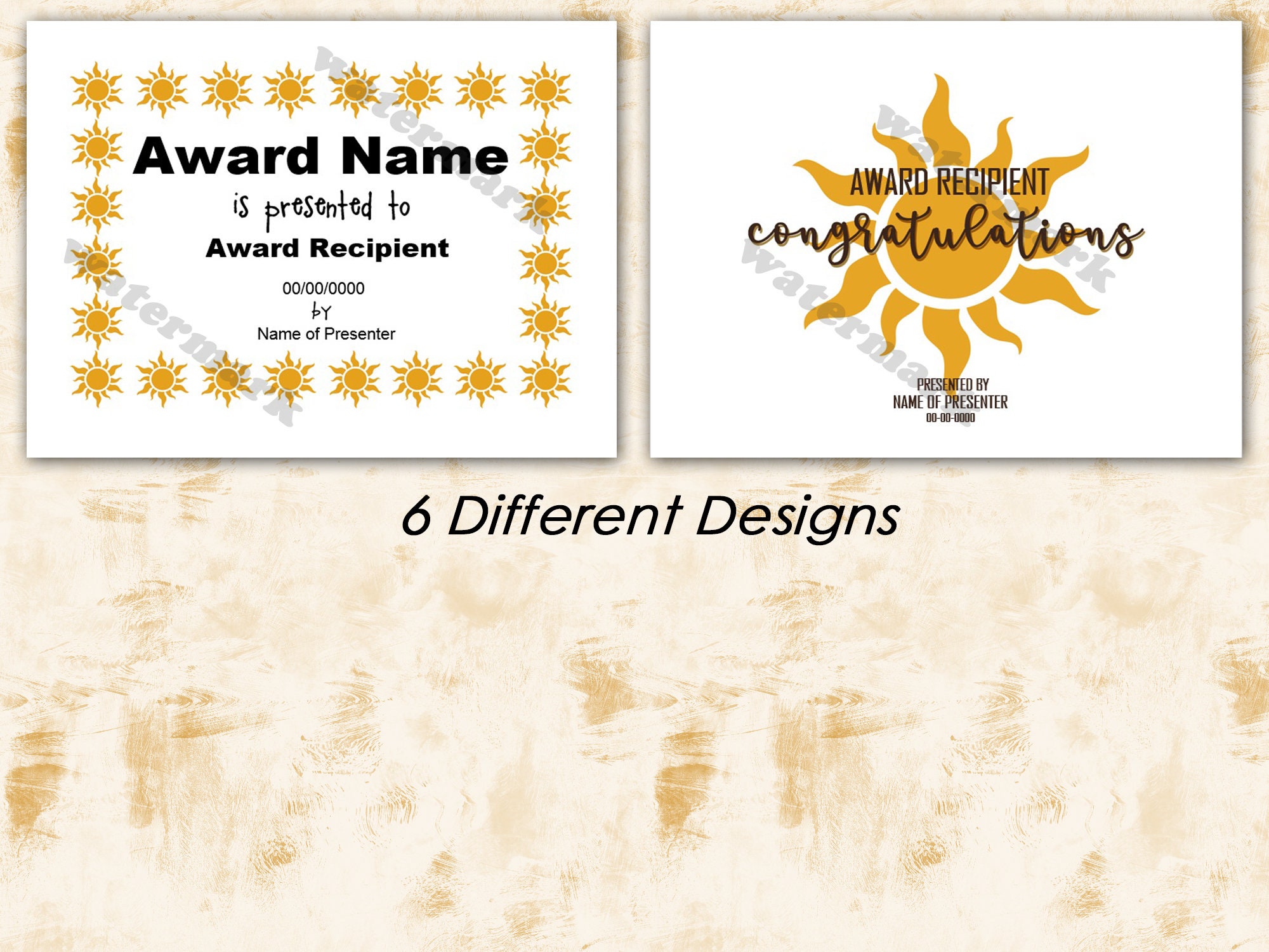 Camping Summer Themed Certificate Award Word Doc Templates, Word ...