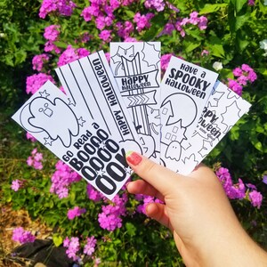 Halloween Color-your-own Bookmarks, Teacher Printable, Instant Download ...