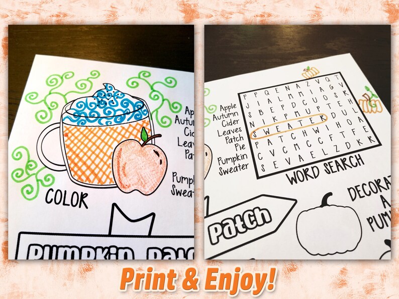 Fall Pumpkin Patch Activity Sheet, Fall Kids Activities, Fall Classroom ...