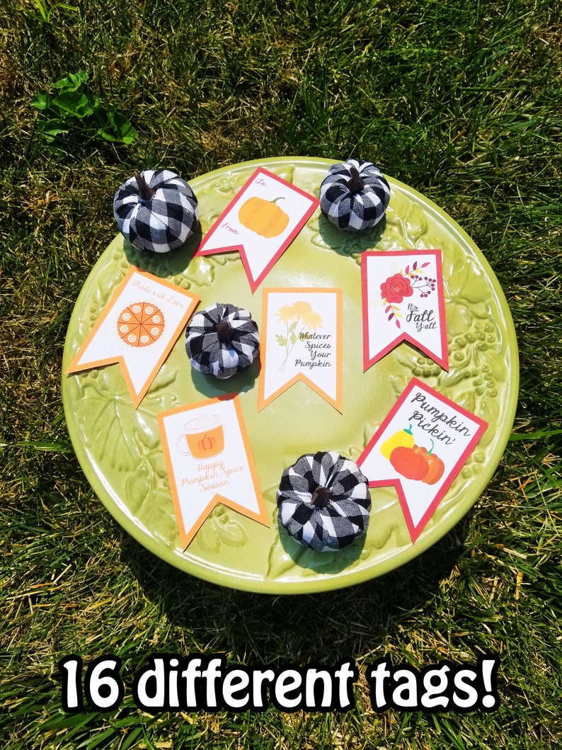 Fall Tags, Fall Baked Good Tags and Labels, Pumpkin Spice Label, Gift ...