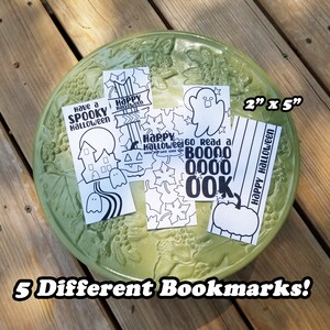 Halloween Color-your-own Bookmarks, Teacher Printable, Instant Download ...
