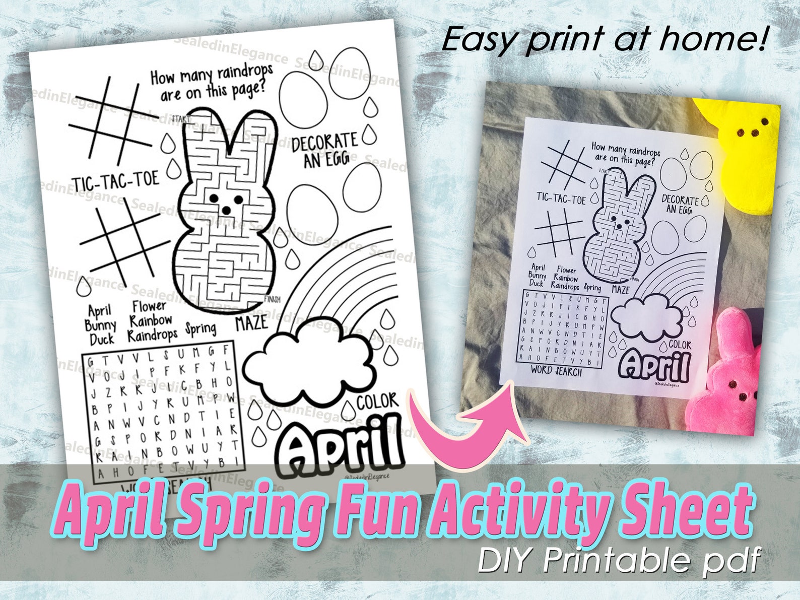 April Spring Fun Activity Sheets, Kids Activities, Waiting Room ...