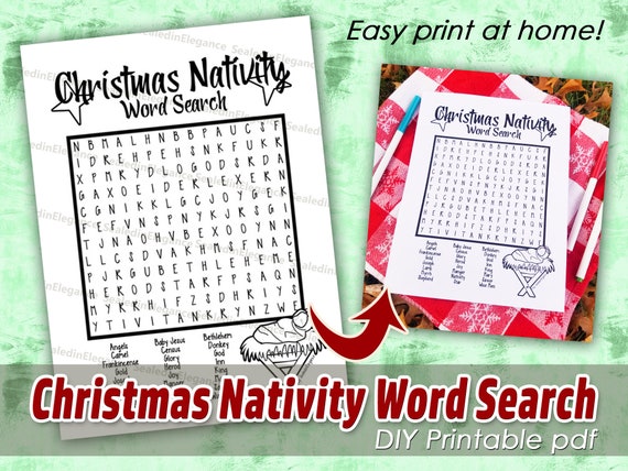 Religious Christmas Word Search Printable