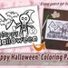 Happy Halloween Coloring Page, Fall Coloring Page, Halloween Coloring ...