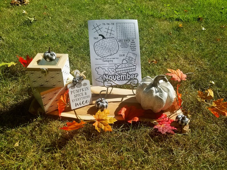 November Harvest Activity Sheet, Kids Activities, Thanksgiving ...