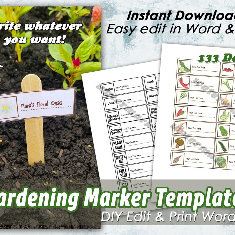 Garden Labels - Etsy