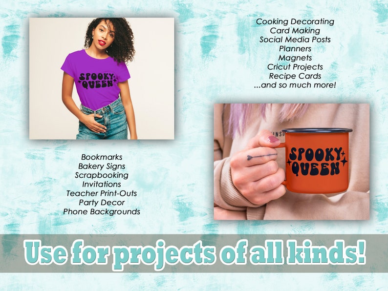 Spooky Queen SVG, Halloween Clipart, Files for Cricut, DIY Shirt Decal ...