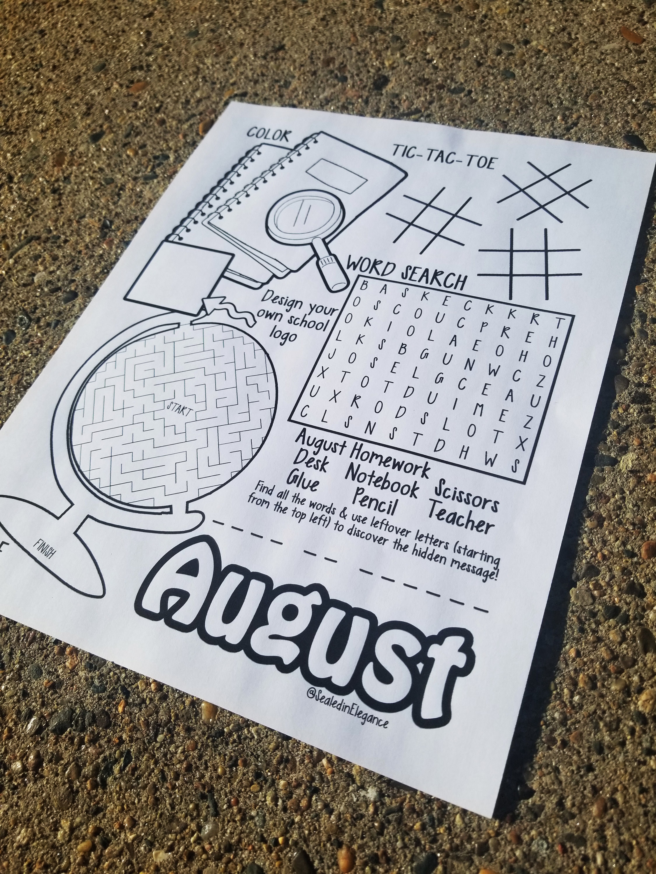 August Back to School Activity Sheets, Kids Activities, Waiting Room ...