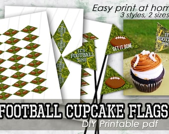 Printable Birthday Cupcake Flags - Etsy