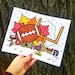 Football Touchdown Coloring Page Fall Coloring Page Tailgate - Etsy