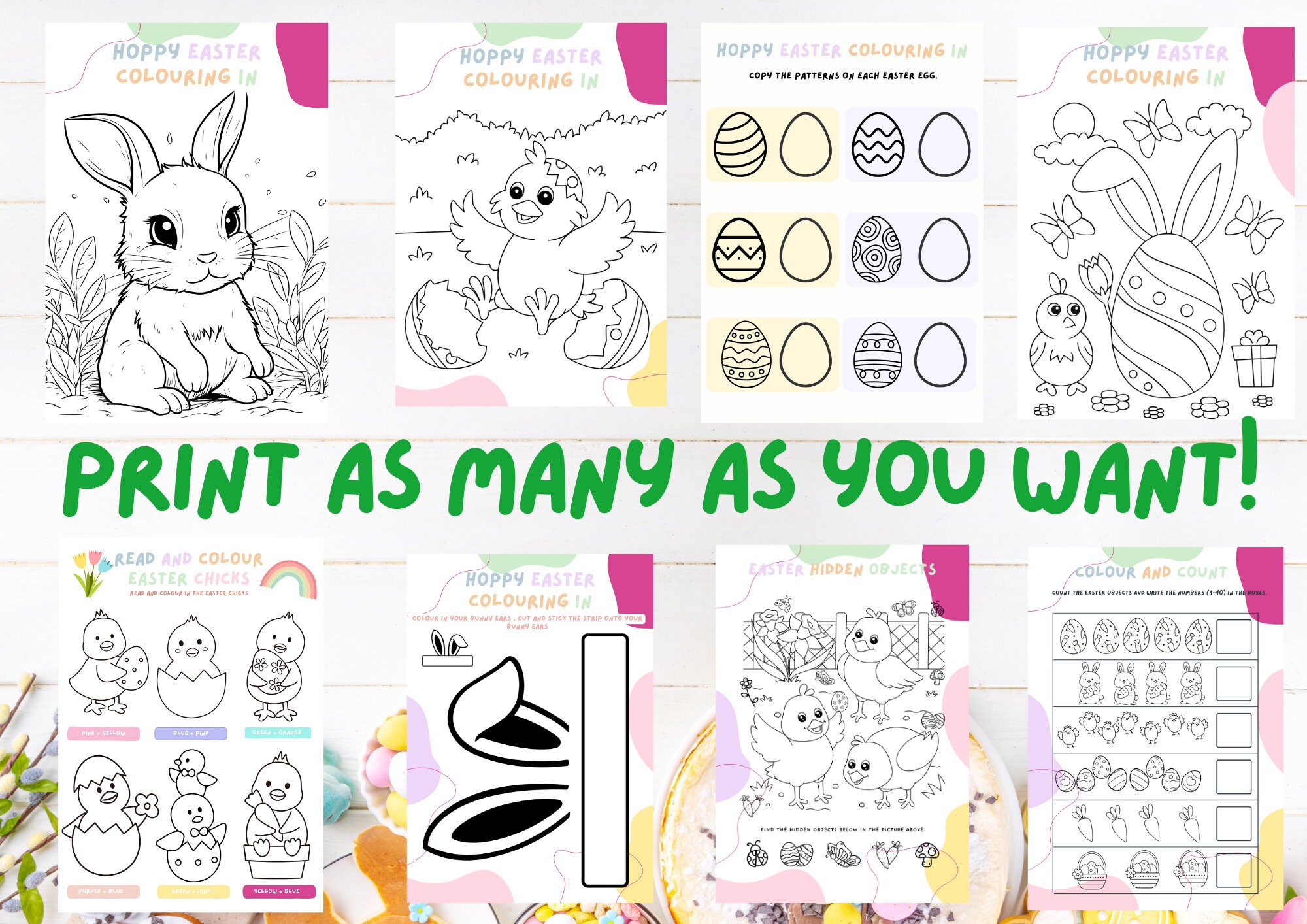 Easter Colouring Pages for Kids, Toddlers Activity Coloring in Book ...