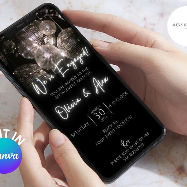 Disco Invitation - Etsy